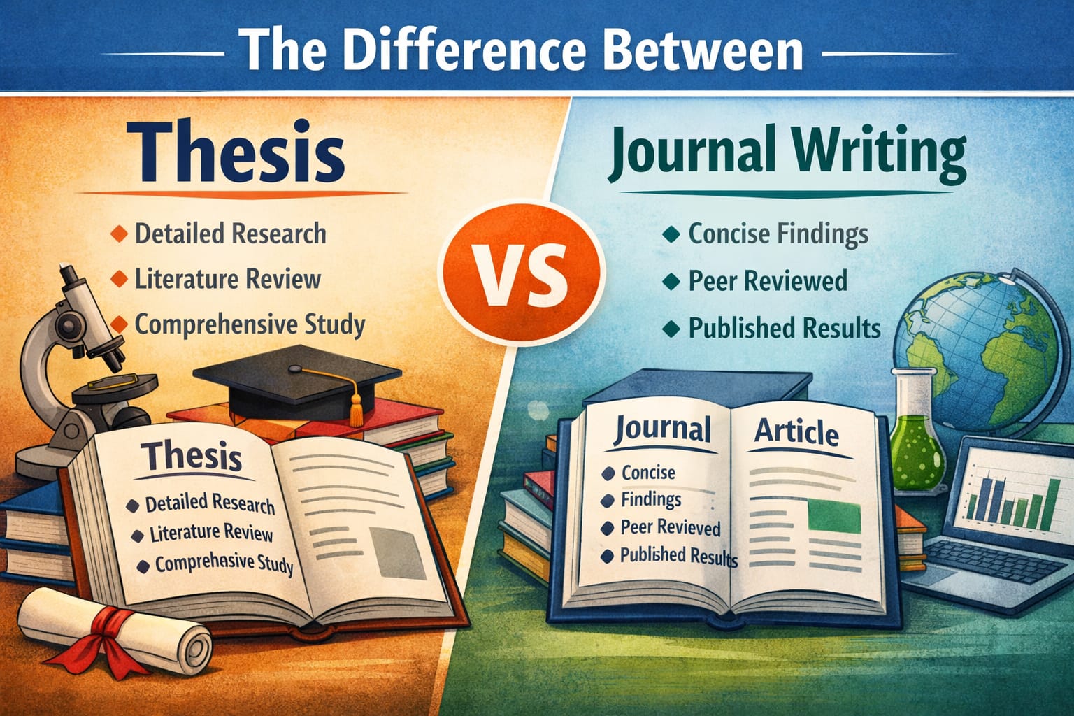Difference Between Thesis and Journal Writing