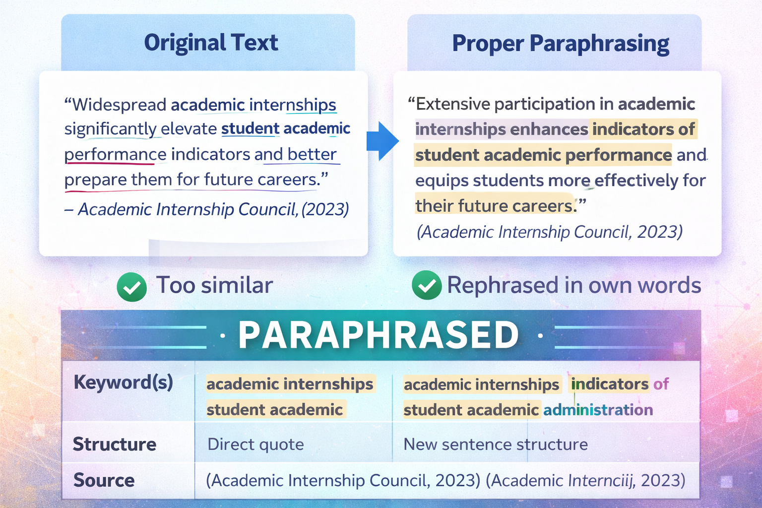 How to Paraphrase Academic Content Properly